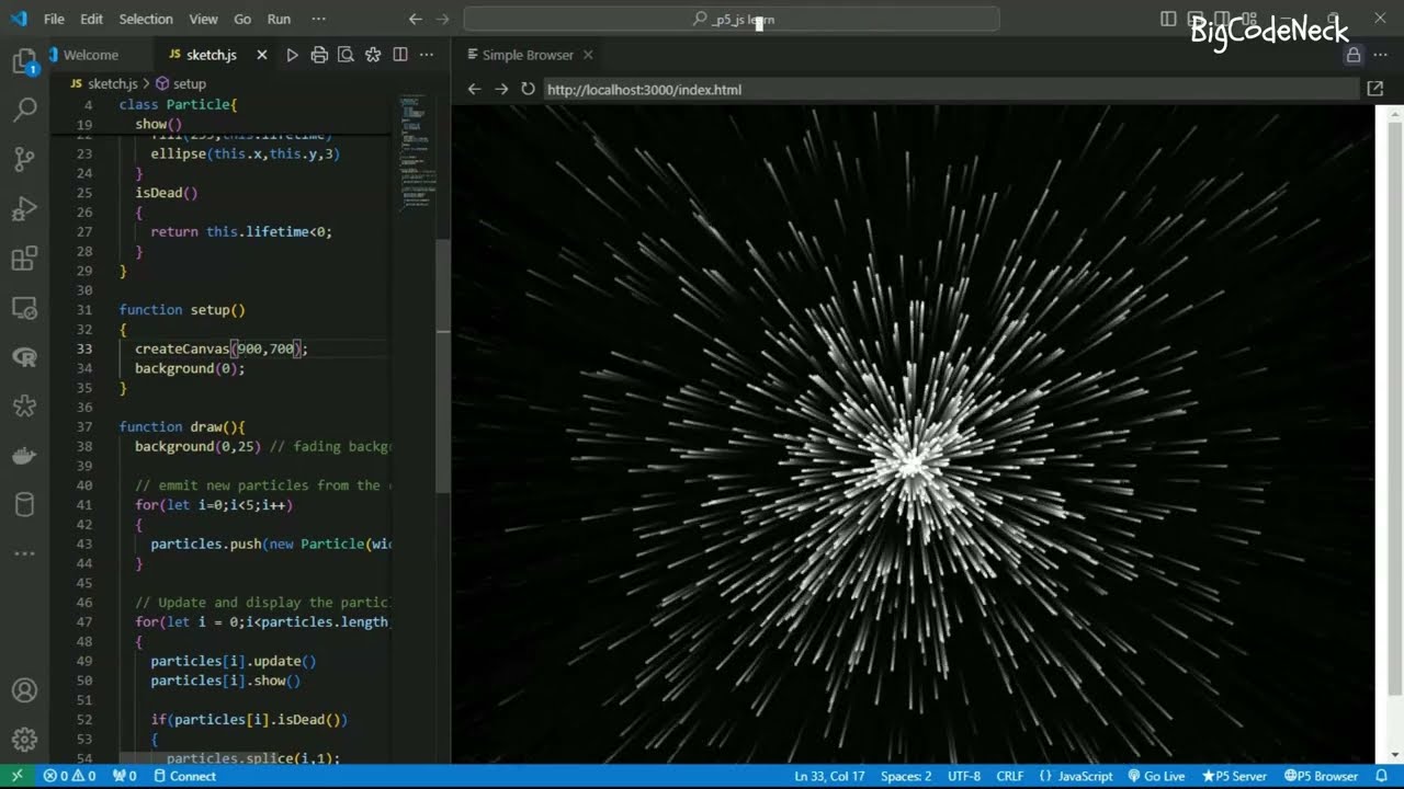 Particle System in p5.js | Dynamic Particle Animation Tutorial