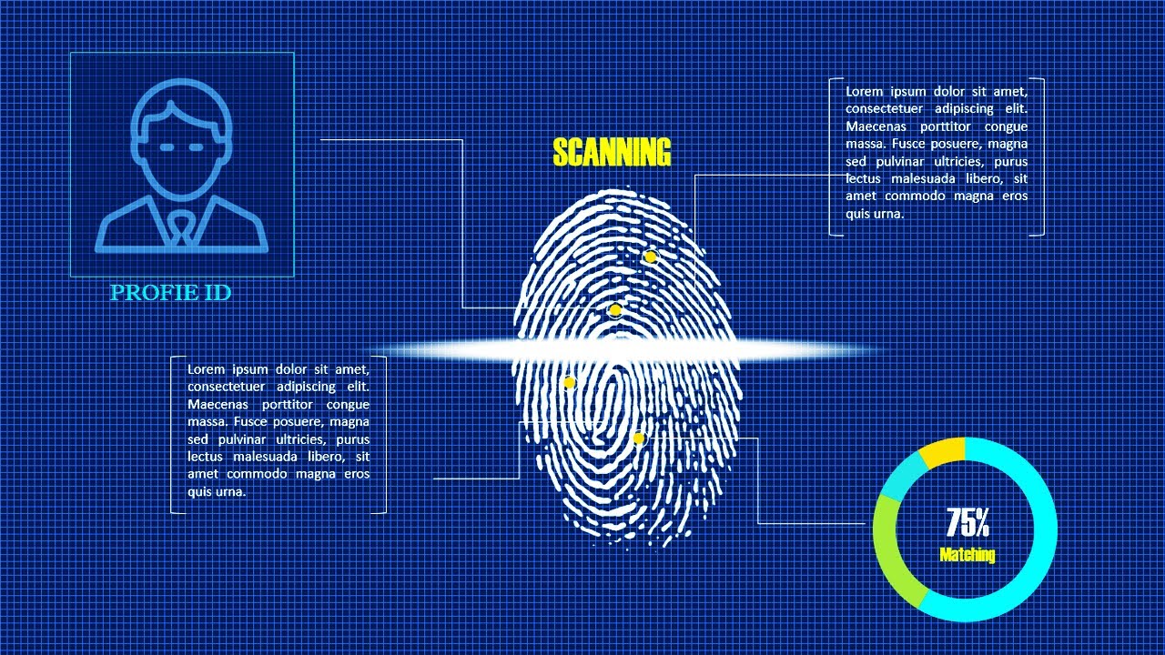 Biometric Fingerprint Scanning Slide in PowerPoint