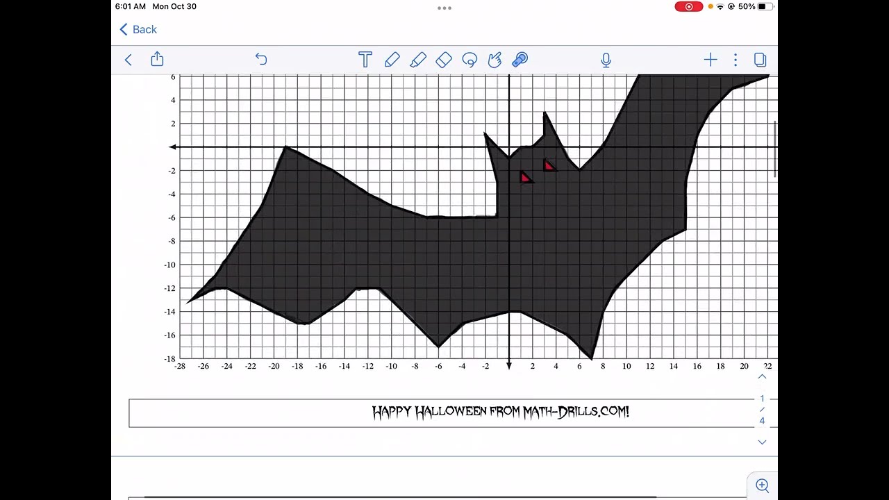 Math-Drills: Halloween Cartesian Art