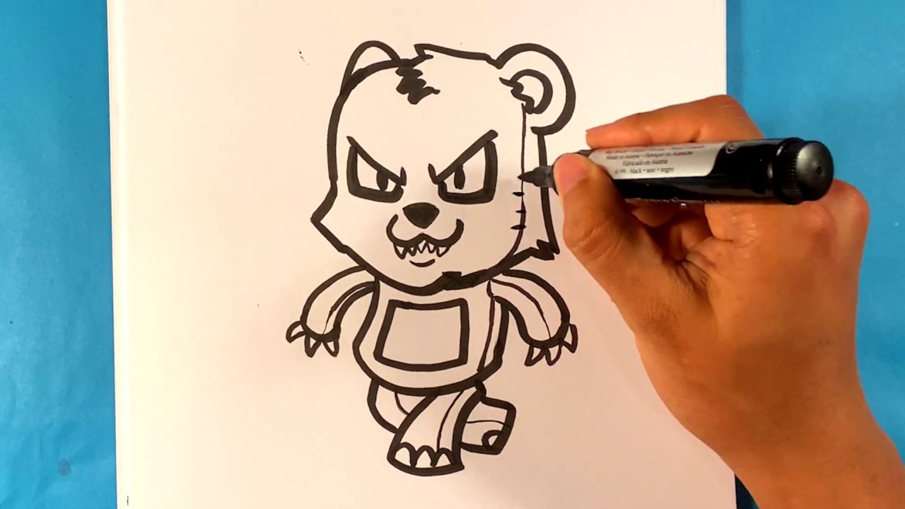 How to Draw Evil Teddy Bear - for Beginners Step by Step
