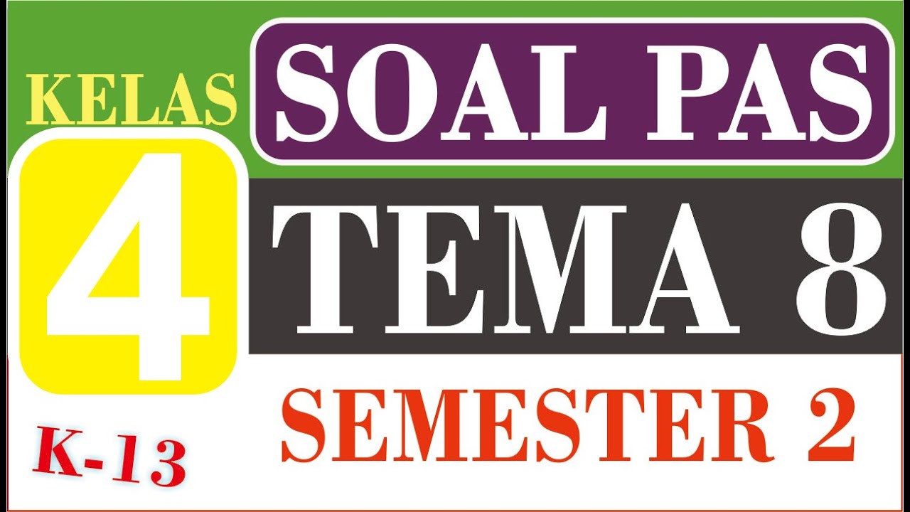 Soal UAS Kelas 4 Tema 8 Kurikulum 2013 Semester 2 Revisi