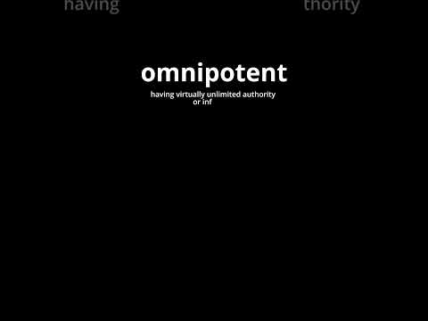 Video Word Of The Day - Omnipotent