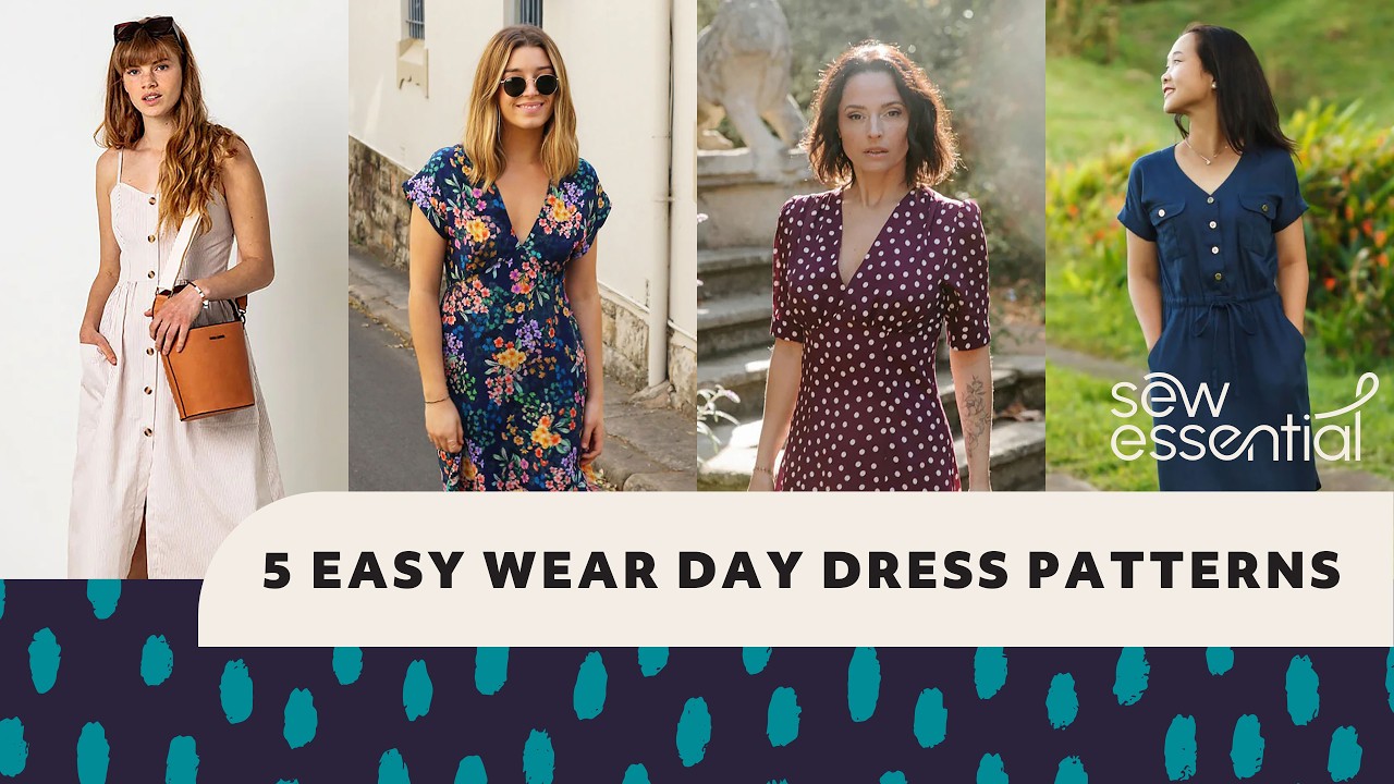 5 Easy Wear Day Dress Patterns I Want to Sew this Spring Summer - Plus Gorgeous Fabrics!