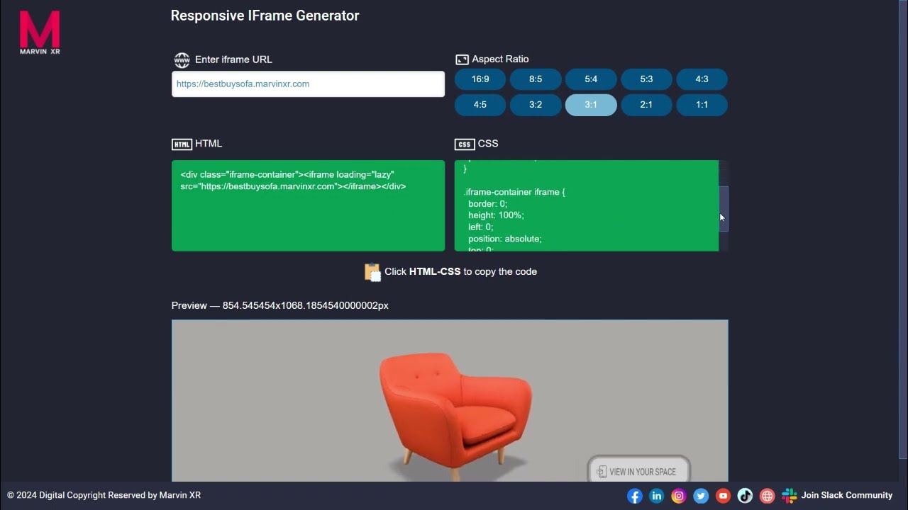 Responsive iFrame Generator