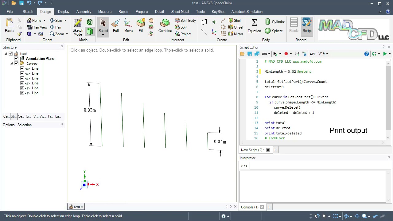 ANSYS SpaceClaim Python Scripting Tutorial