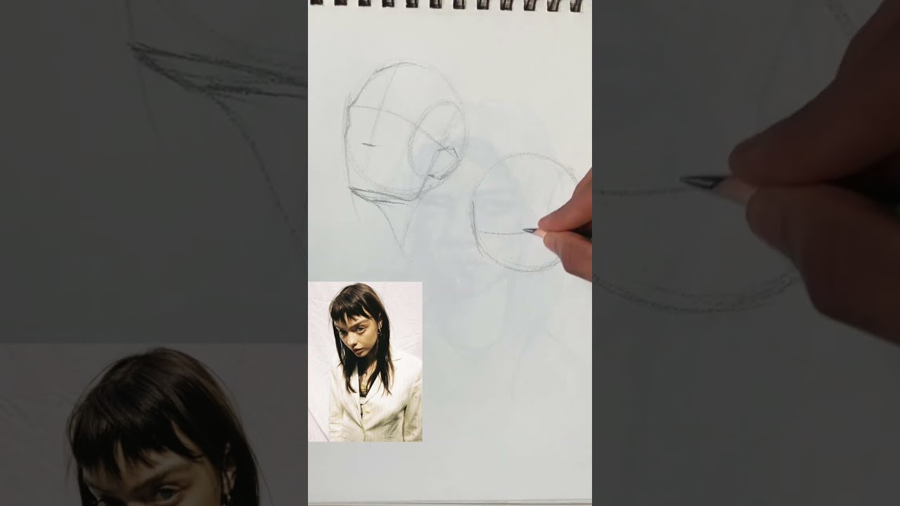drawing head from any angle #howtodraw #loomismethod