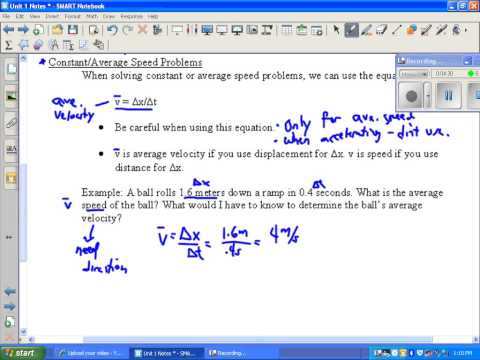 One Dimensional Motion – Mr. Lynch's Classes