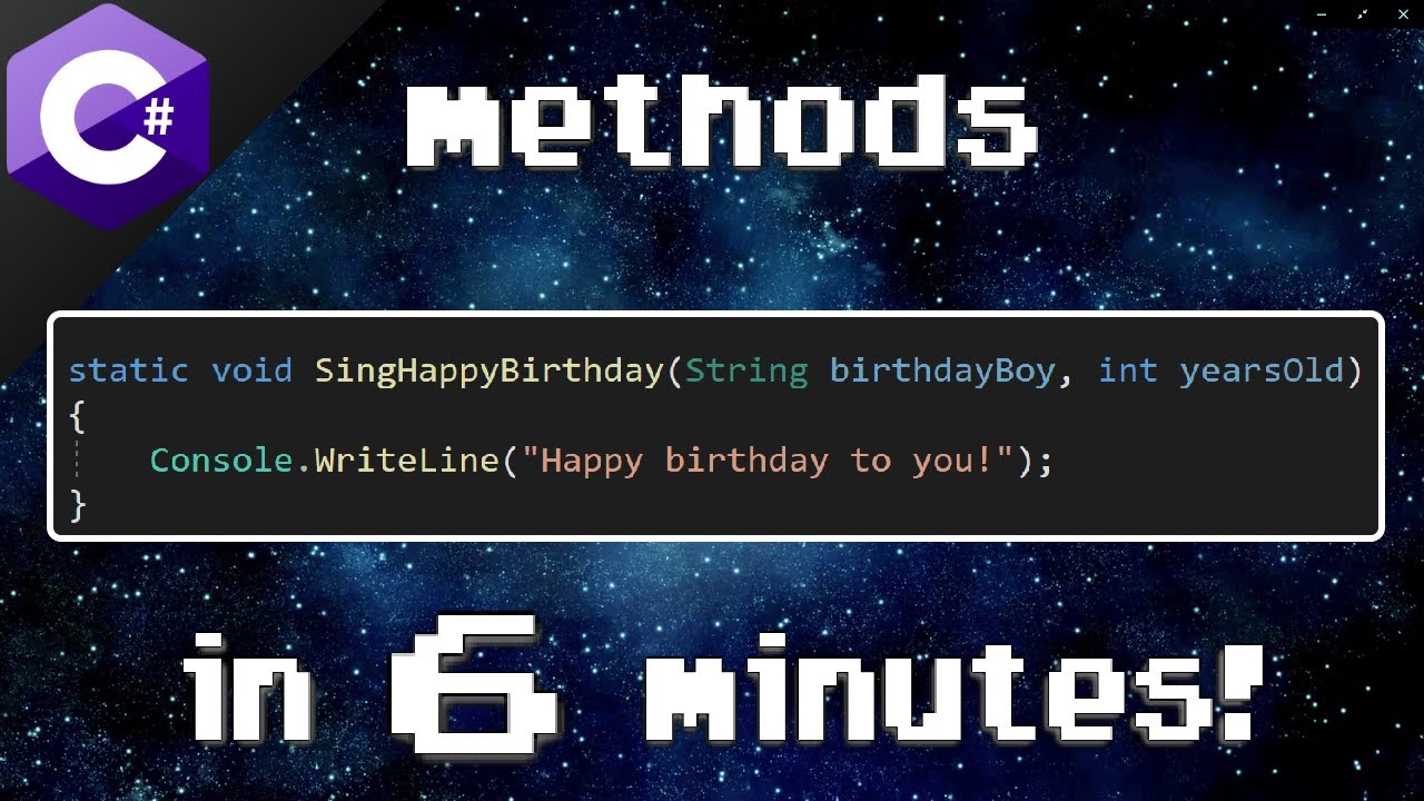 C# methods 📞