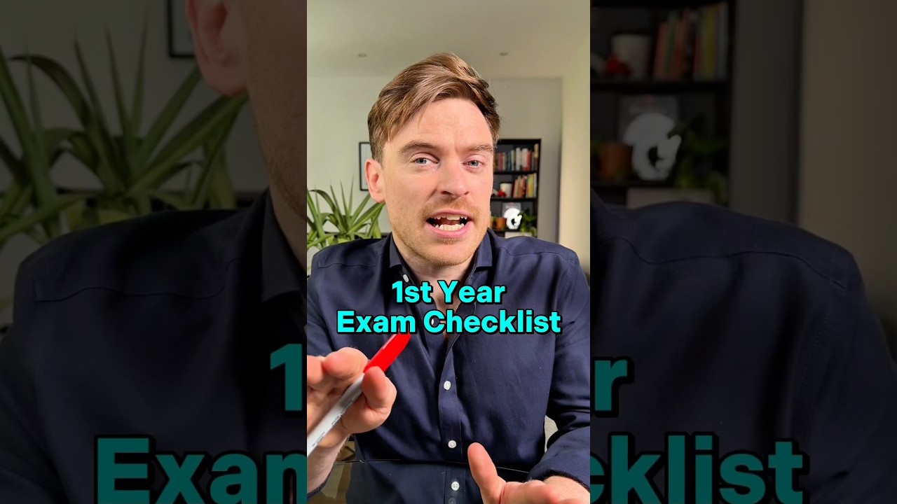 My checklist for 1st year maths exams 🤓