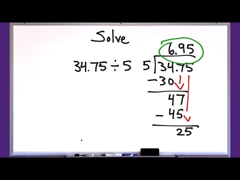 How to Divide Decimal by Whole Number with EMS