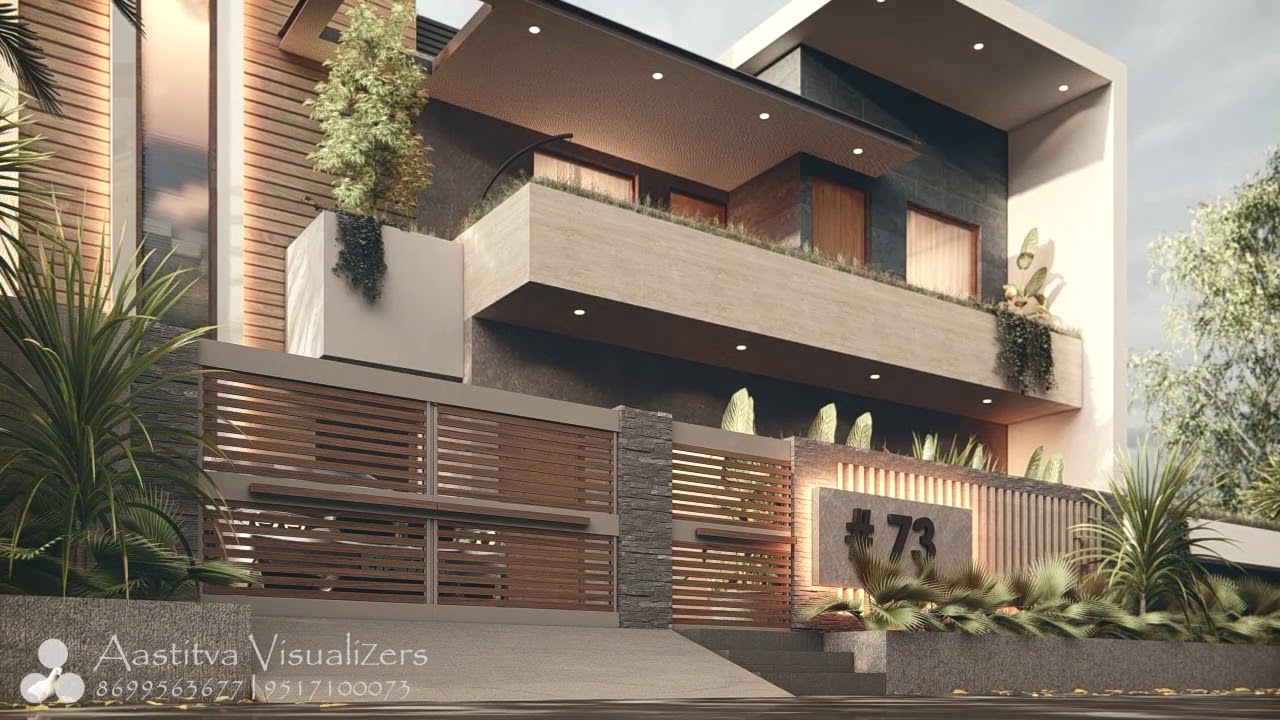 House Front Elevation - Contemporary | Aastitva Architects and Visualizers