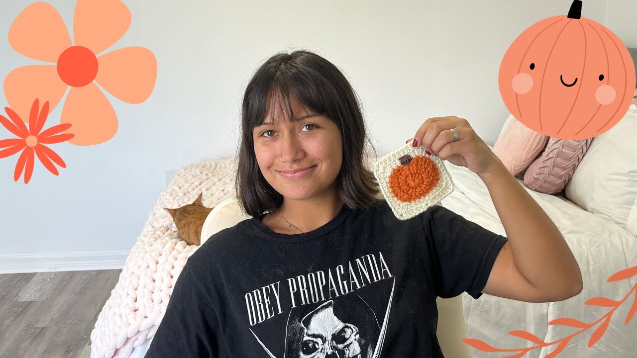 How to make a pumpkin granny square | Beginner friendly!
