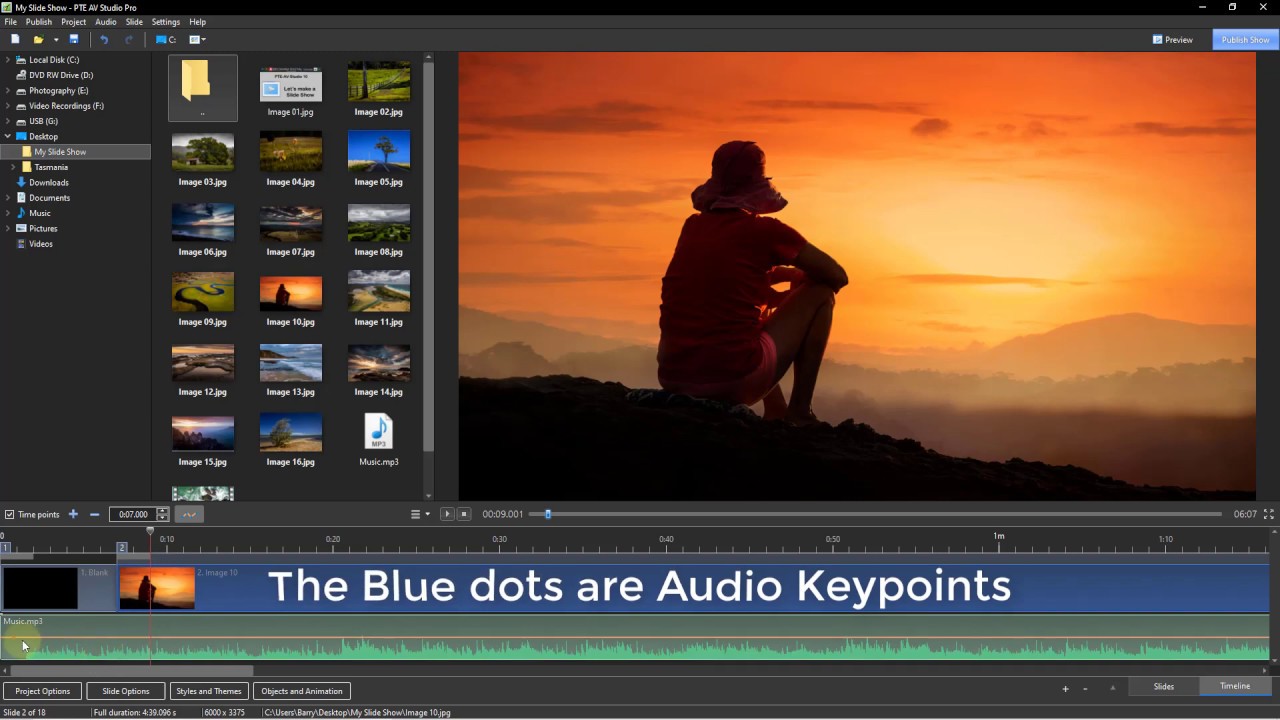Let's Make a Slideshow - PTE AV Studio 10