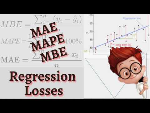 Neural Networks From Scratch - Lec 20 - Regression Losses - MAE, MAPE & MBE