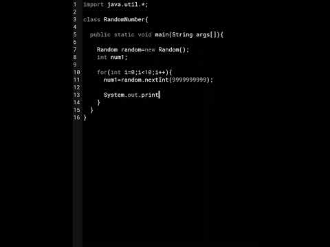 Generate Random Number in Java
