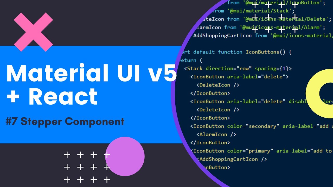 Material UI in React #7 - Stepper component with basic functionality