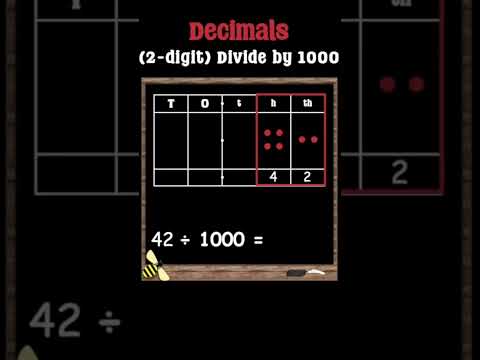 Divide 2-digit numbers by 1000 | Maths with Mrs B #shorts #short