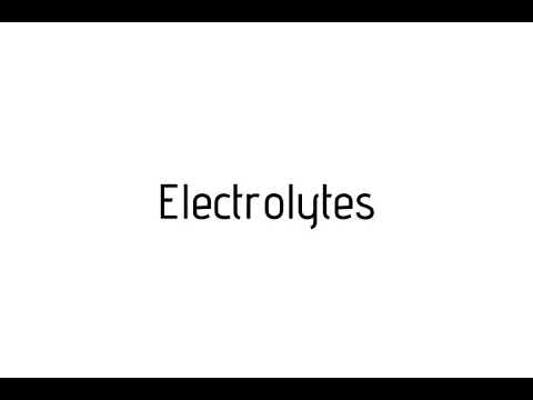 How to pronounce Electrolytes / Electrolytes pronunciation