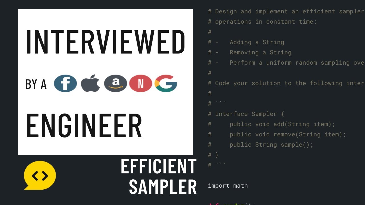 Python interview with a FAANG engineer: Efficient sampler