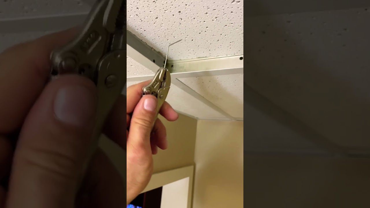 Helpful Tool for Getting Ceiling Tiles Back Down into the Track