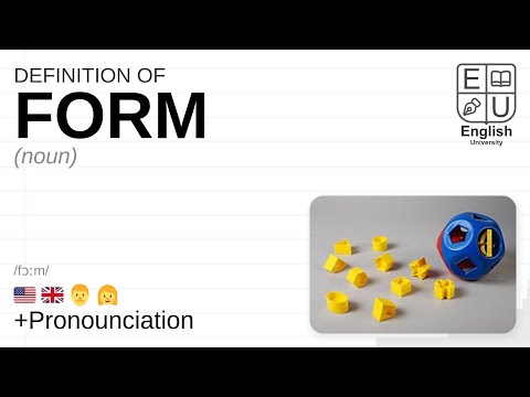 FORM meaning, definition & pronunciation | What is FORM? | How to say FORM