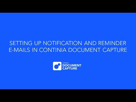 Setting up notifications and reminder e-mails in Continia Document Capture