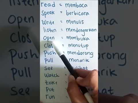 Kosakata Bahasa Inggris Tentang Kata Kerja / English Vocabulary about Verbs