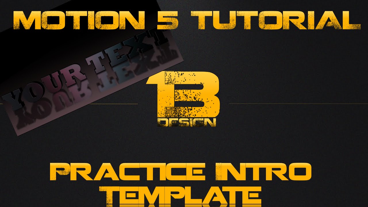 Motion 5 Free Practice Template | 3D Text
