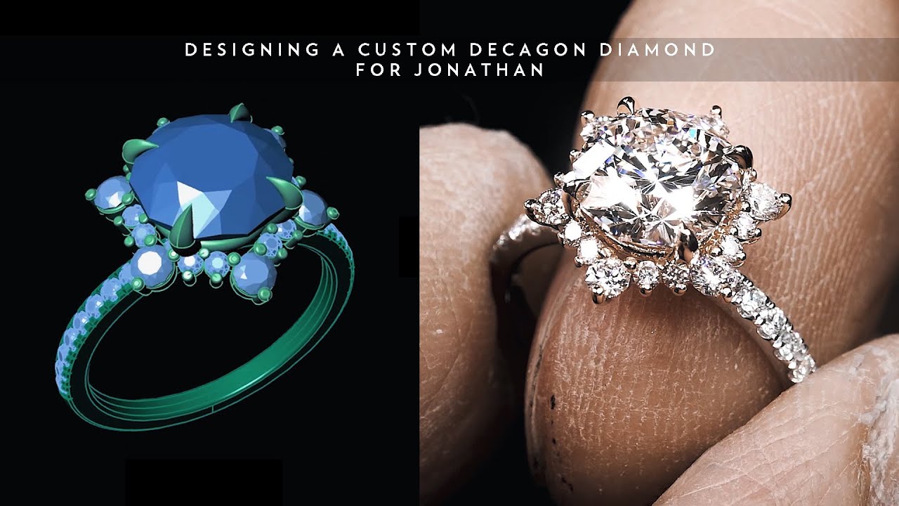 Designing a unique Decagon Snowflake ring for Jonathan