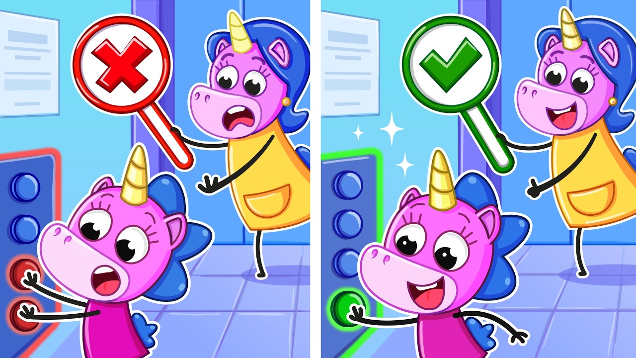 Don’t Press All Buttons in Elevator! | Be Careful in Elevator | Safety Rules | Teeny Mimi🦄
