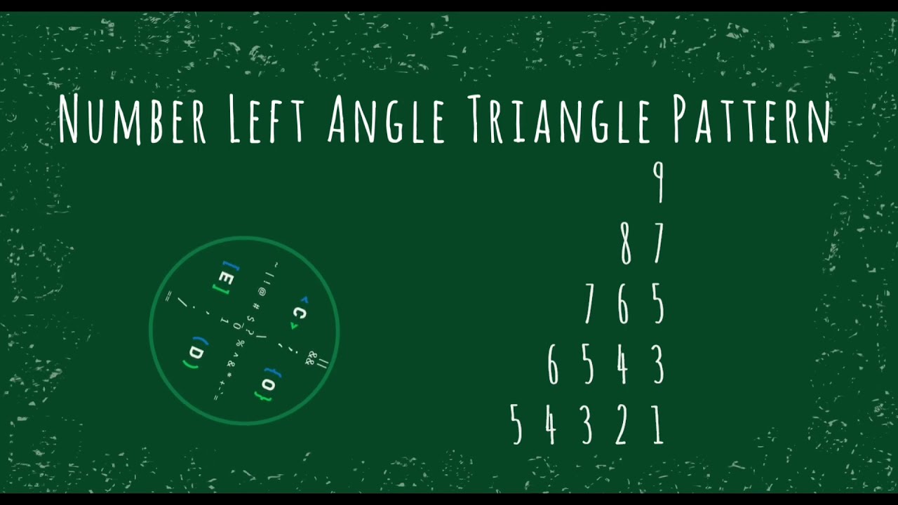 72 Number Left Angle Triangle Pattern without any pre-defined method using while loop in Python