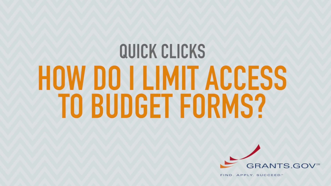 Quick Clicks: How Do I Limit Access to Budget Forms?