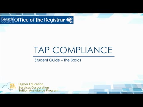 TAP Compliance Student Guide - The Basics