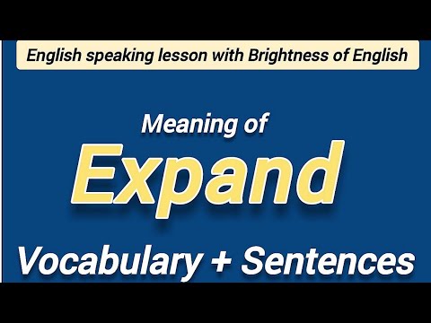 Expand meaning in English | English vocabulary | Daily use English Sentences