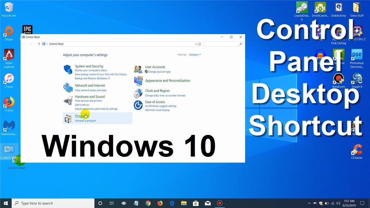 How to Open Control Panel in Windows 10 & Make a Control Panel desktop shortcut in Windows 10