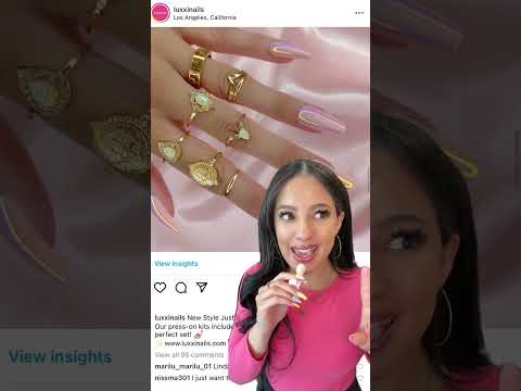 Viral Pink Chrome Press On Nails in Almond Shape π€©π Spring 2023 Nail Inspo #pressonnails #nails