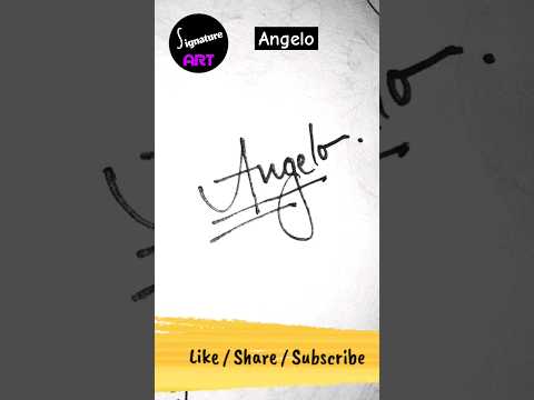 Angelo Name Signature Style | Angelo Unique Signature | A Letter Style Signature