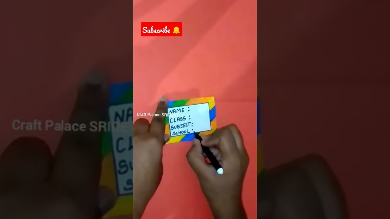 📒💛Diy Label for Notebook || School Hacks || Label Sticker Easy #shorts #schoolhacks  #shortsvideo