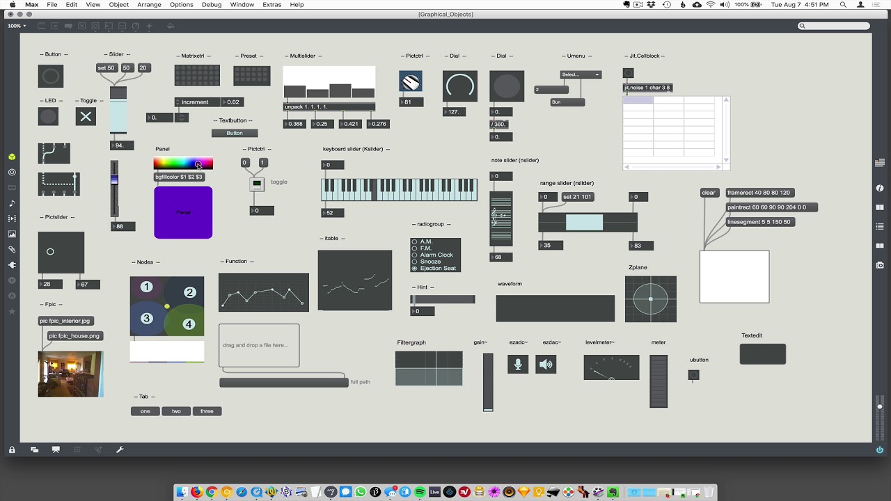 Max/MSP - graphical objects