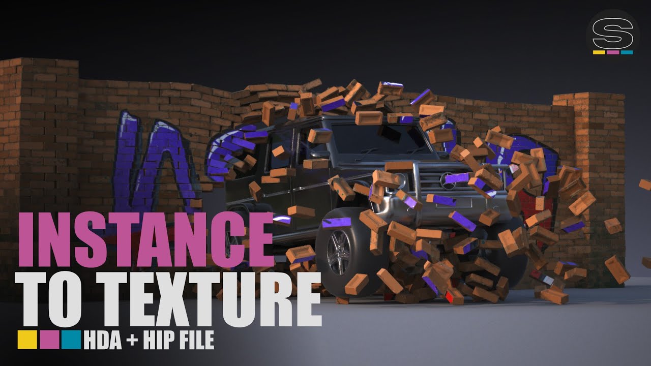 Unique UVs for Each Geometry Instance | Instance To Texture HDA + Scene | Houdini