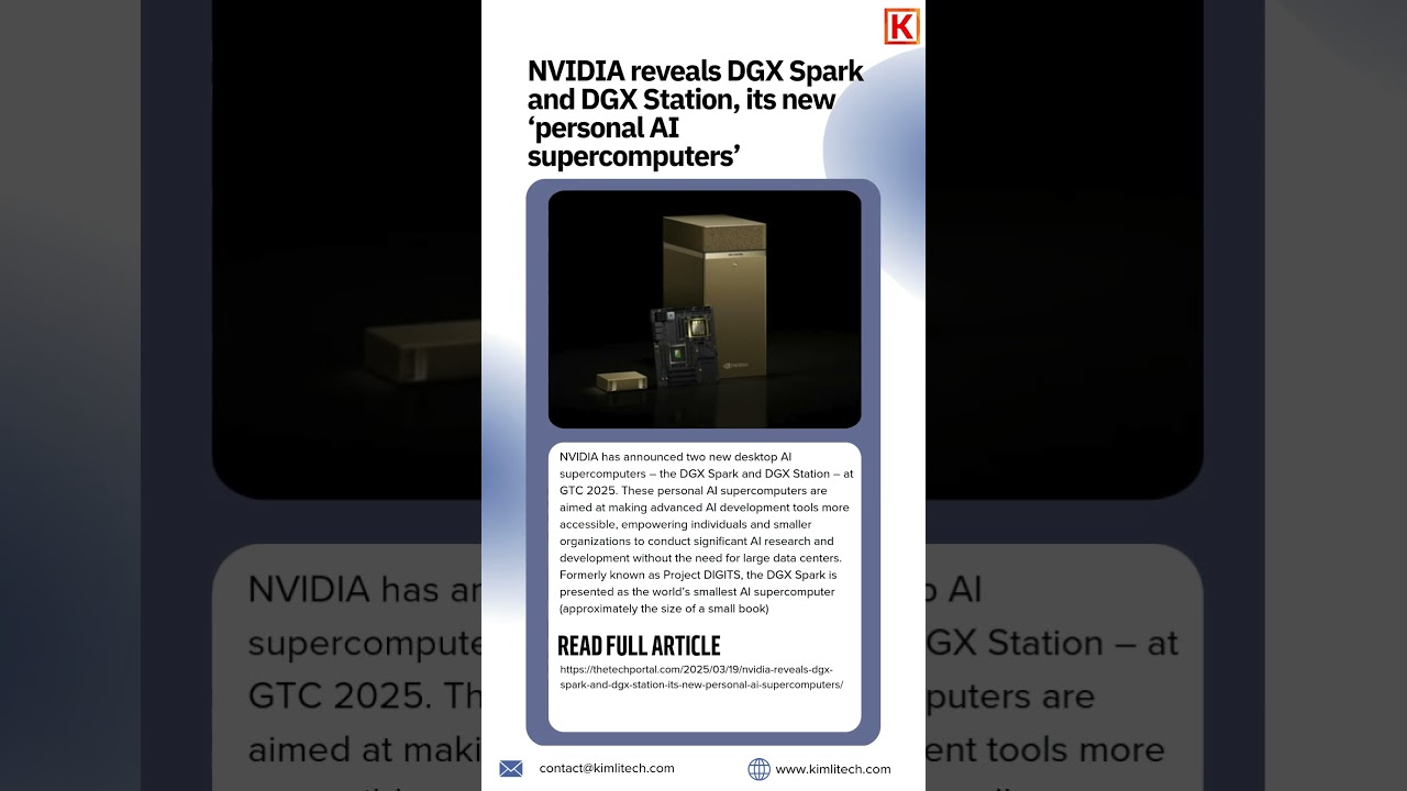 NVIDIA Unveils DGX Spark & DGX Station – The Future of Personal AI Supercomputing!