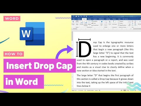 How to Insert Drop Cap in Microsoft Word - MS Office Tutorials - Windows 10 Tips #Shorts