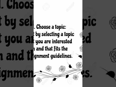 General Outline for writing an essay