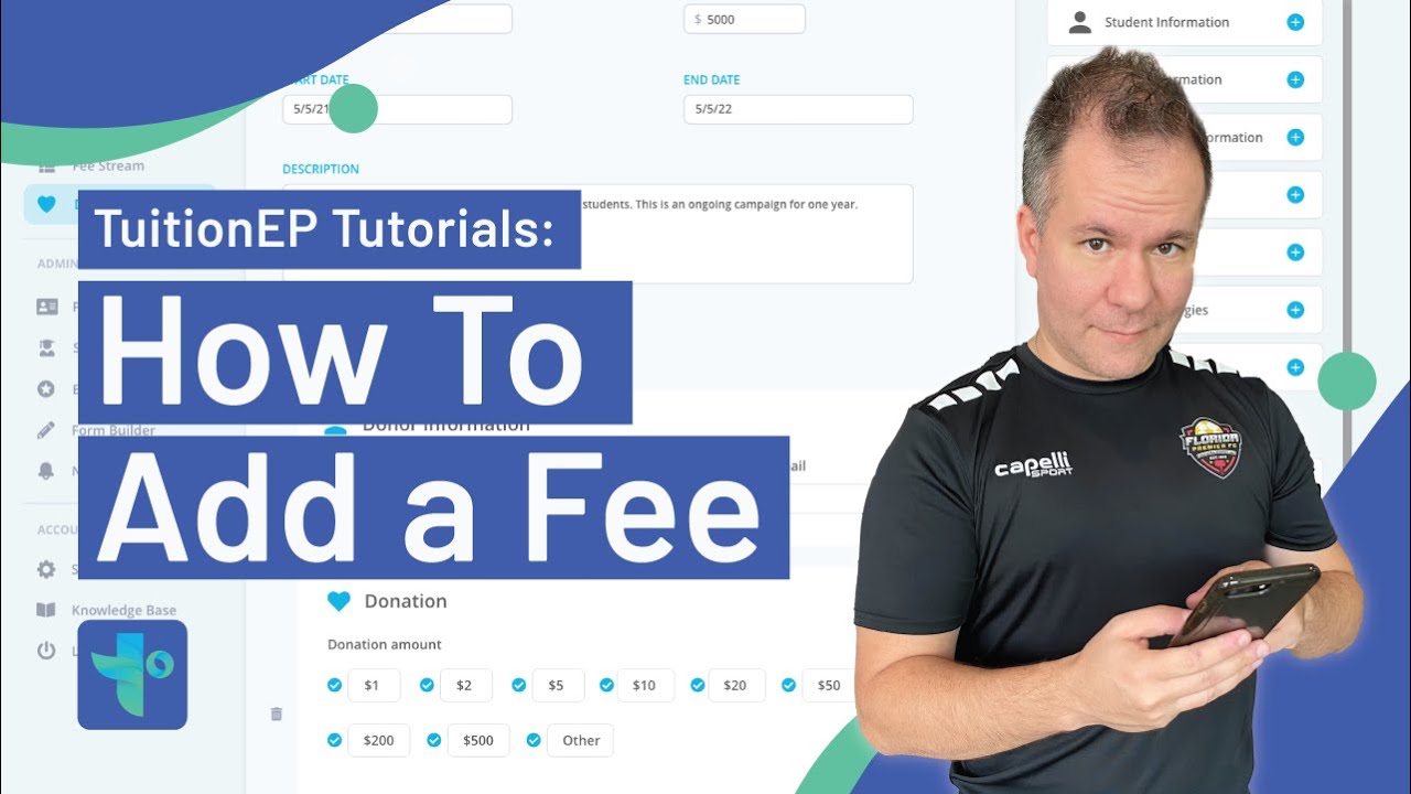 How to Add a Fee in TuitionEP