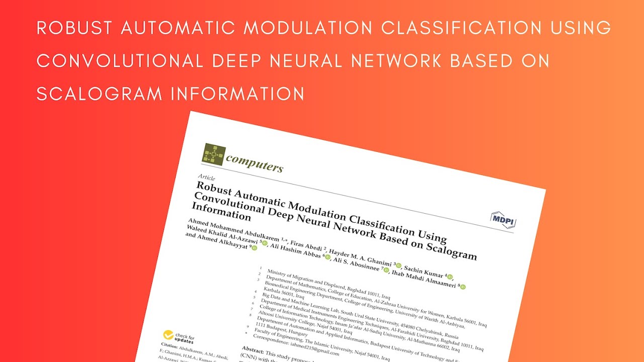 Automatic Modulation Classification Using Convolutional Deep Neural Network Based on Scalogram Info