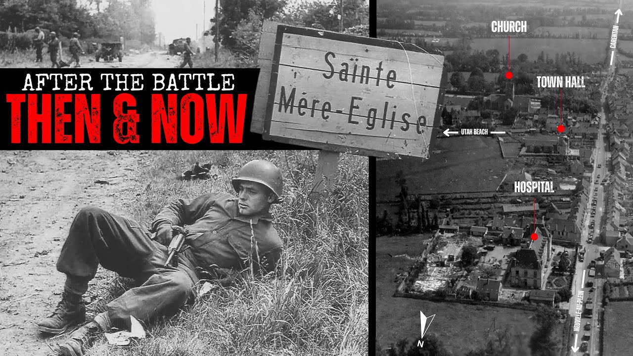 D Day Liberators of Sainte Mère Église: THEN vs NOW