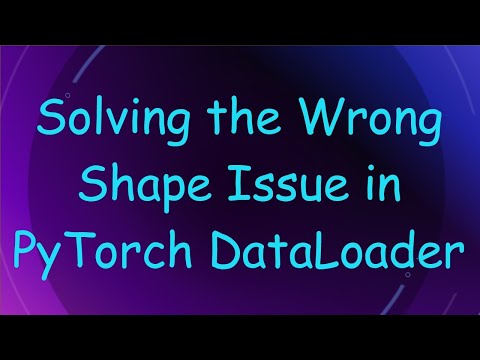 Solving the Wrong Shape Issue in PyTorch DataLoader