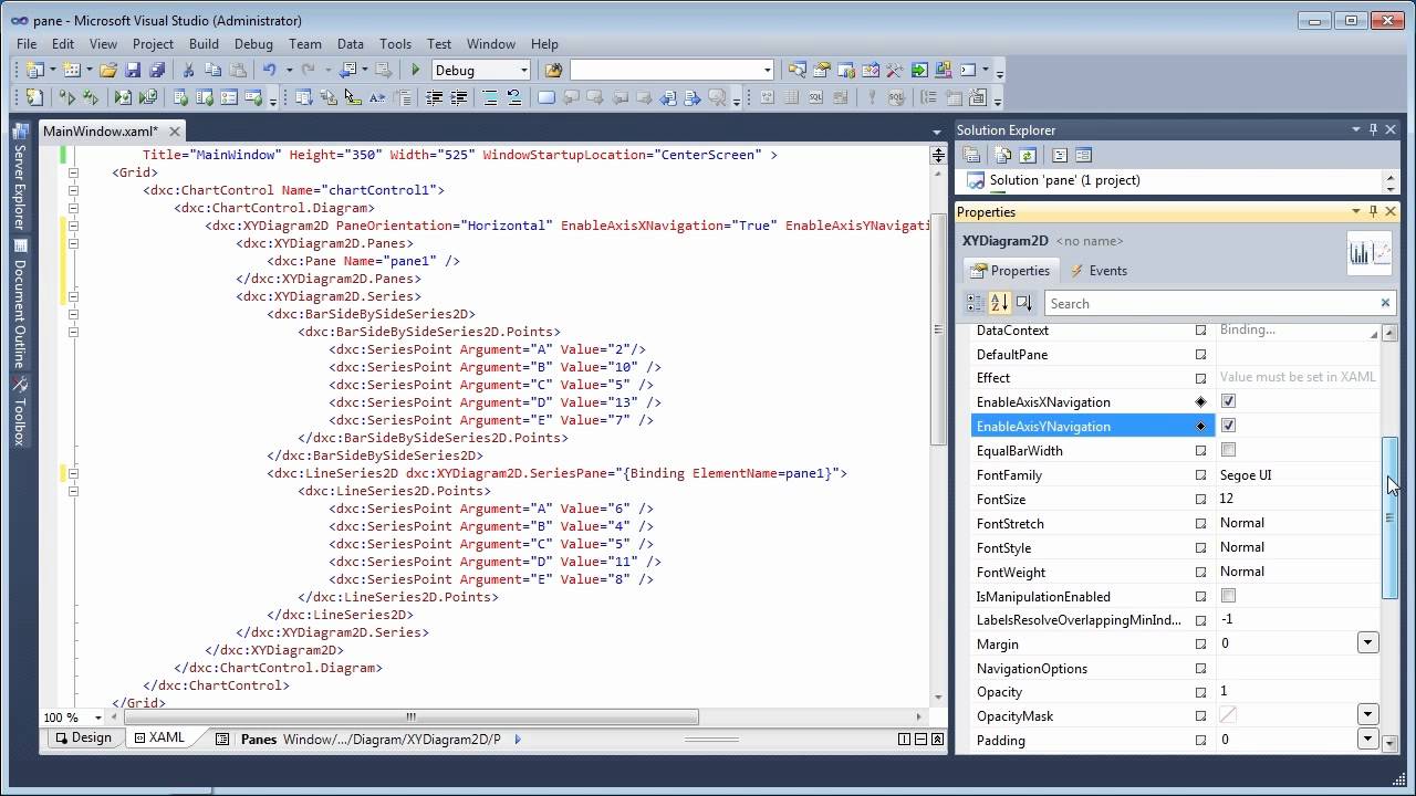 WPF Charts - Multi-pane Support