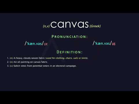 Canvas Meaning And Pronunciation | Audio Dictionary