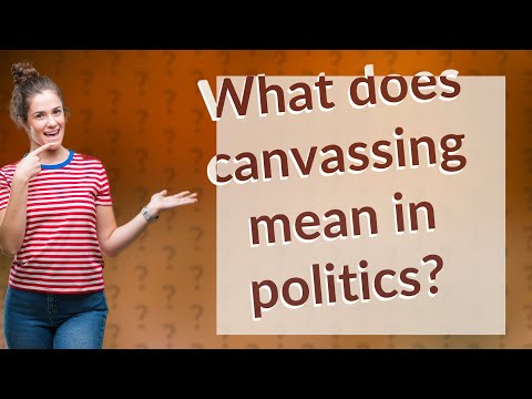 What does canvassing mean in politics?